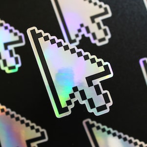 Holographic Computer Arrow Sticker Cybercore Aesthetic Y2k Art Webcore ...