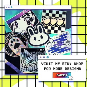 Holographic Computer Arrow Sticker Cybercore Aesthetic Y2k Art Webcore ...