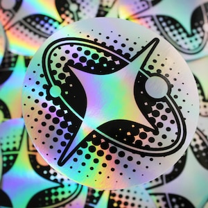 Y2k Aesthetic Sticker | Holographic Sparkle | Bold 2000's Graphic ...