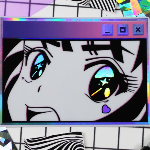 Vaporwave Anime Girl - Etsy