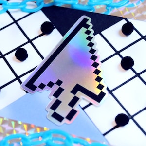 Holographic Computer Arrow Sticker Cybercore Aesthetic Y2k Art Webcore ...