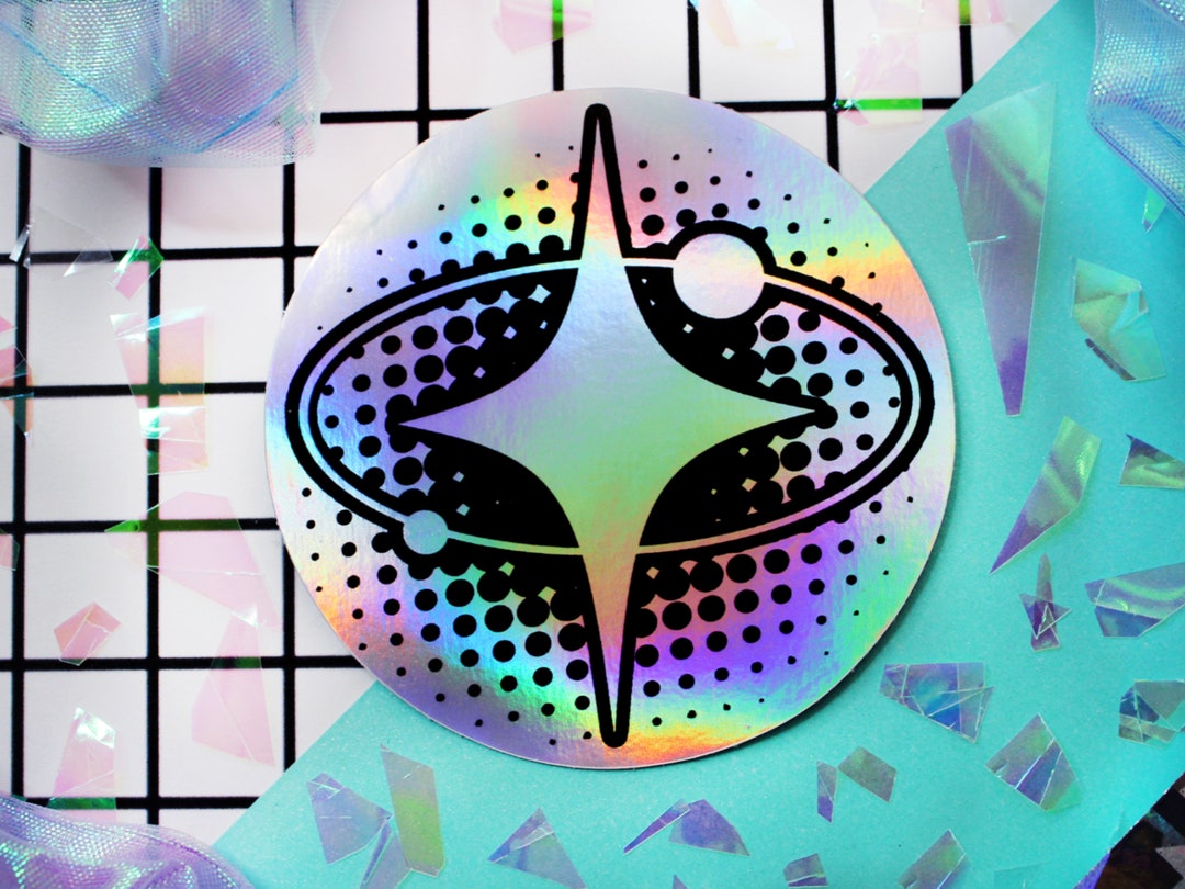 Y2k Aesthetic Sticker | Holographic Sparkle | Bold 2000's Graphic ...
