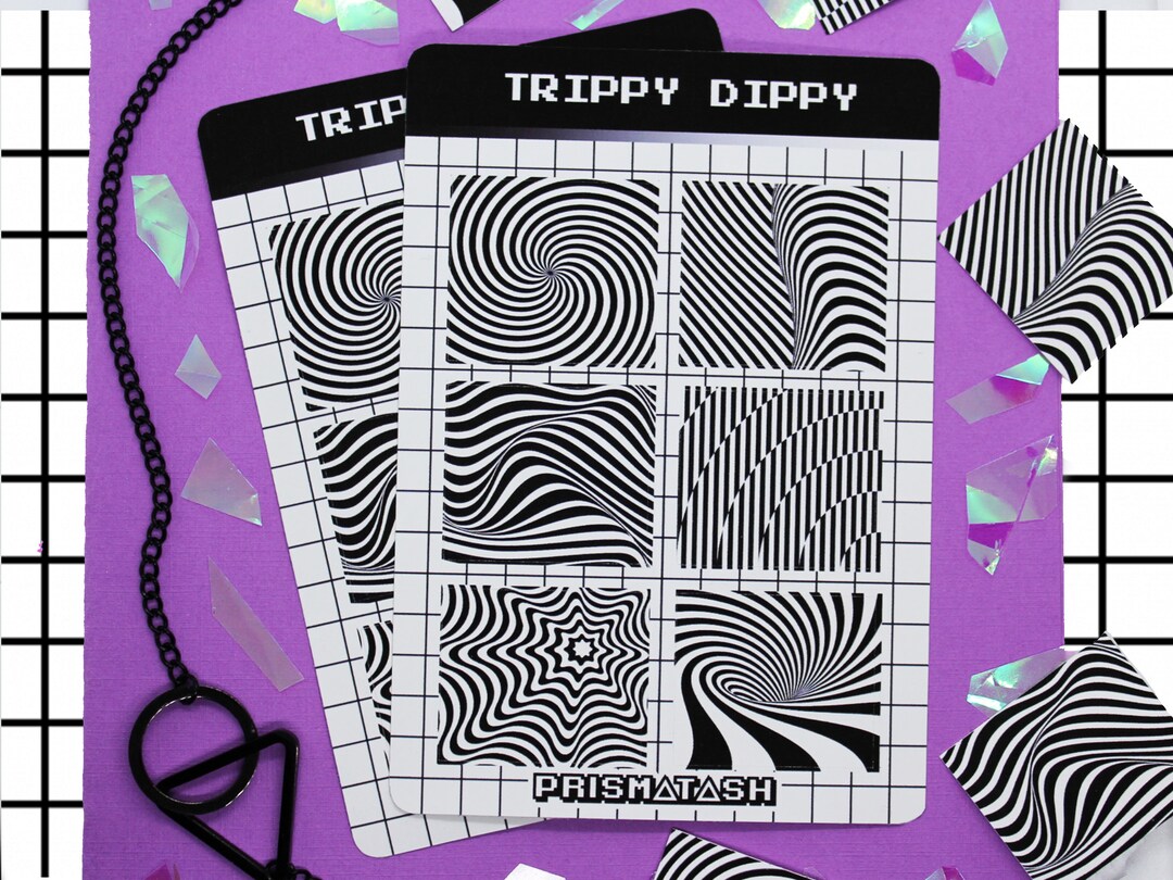 Optical Illusion Sticker | Trippy Art | Black and White Designs ...