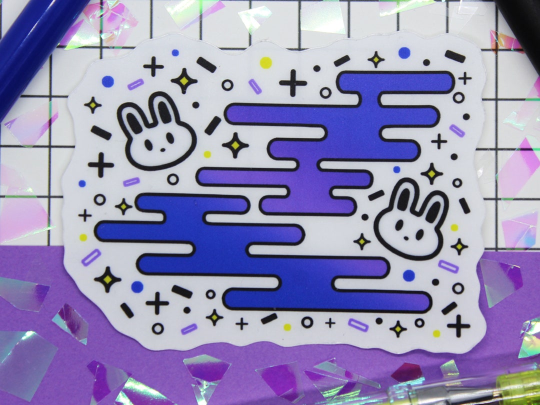 Cute Sticker | Clear Bunny Sticker | Kawaii Aesthetic | Laptop Sticker ...