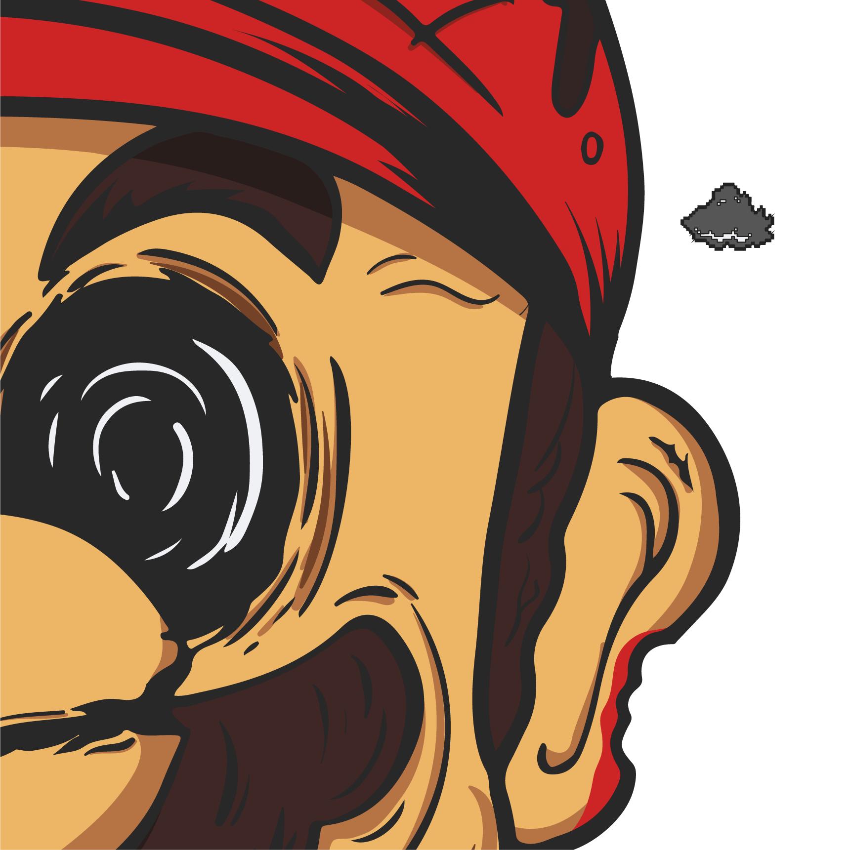 Creepy Horror Mario Digital Art | Twisted Super Mario Fan Art Poster ...