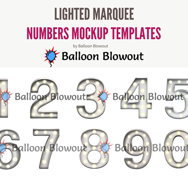 Marquee Numbers - Etsy