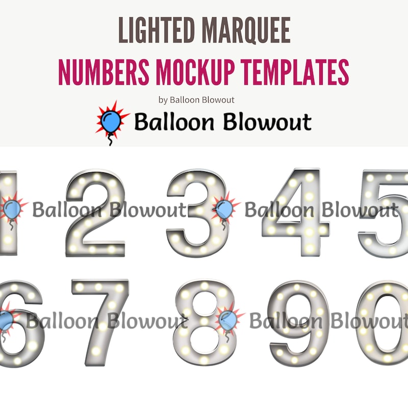 Marquee Numbers - Etsy