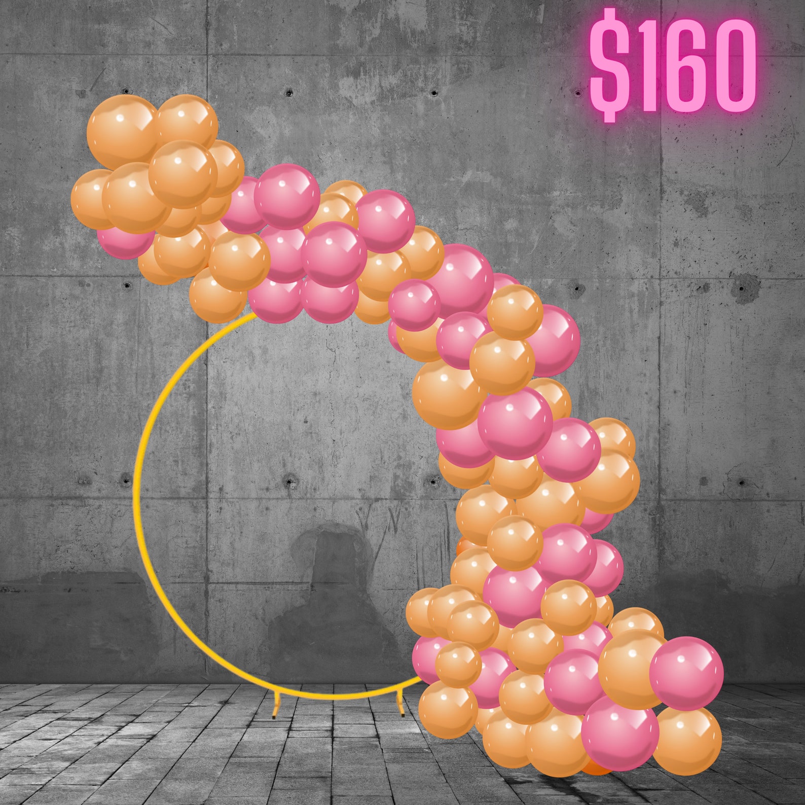 Balloon Hoop Decoration - Mockup Template for Canva for Parties and ...