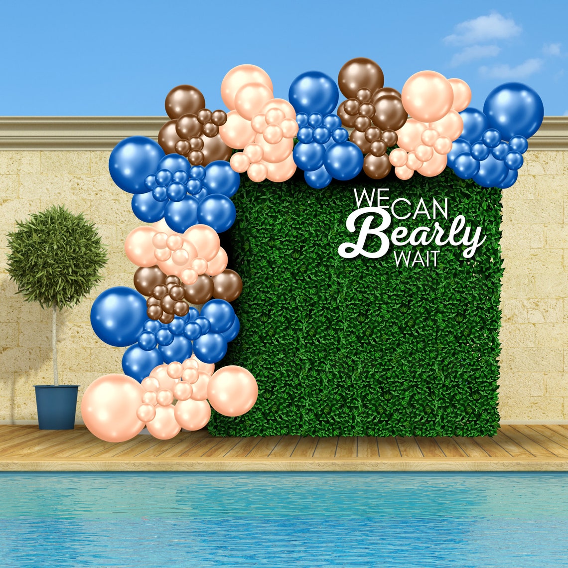 Grass Wall Backdrop Organic Balloon Garland Canva Balloon - Etsy