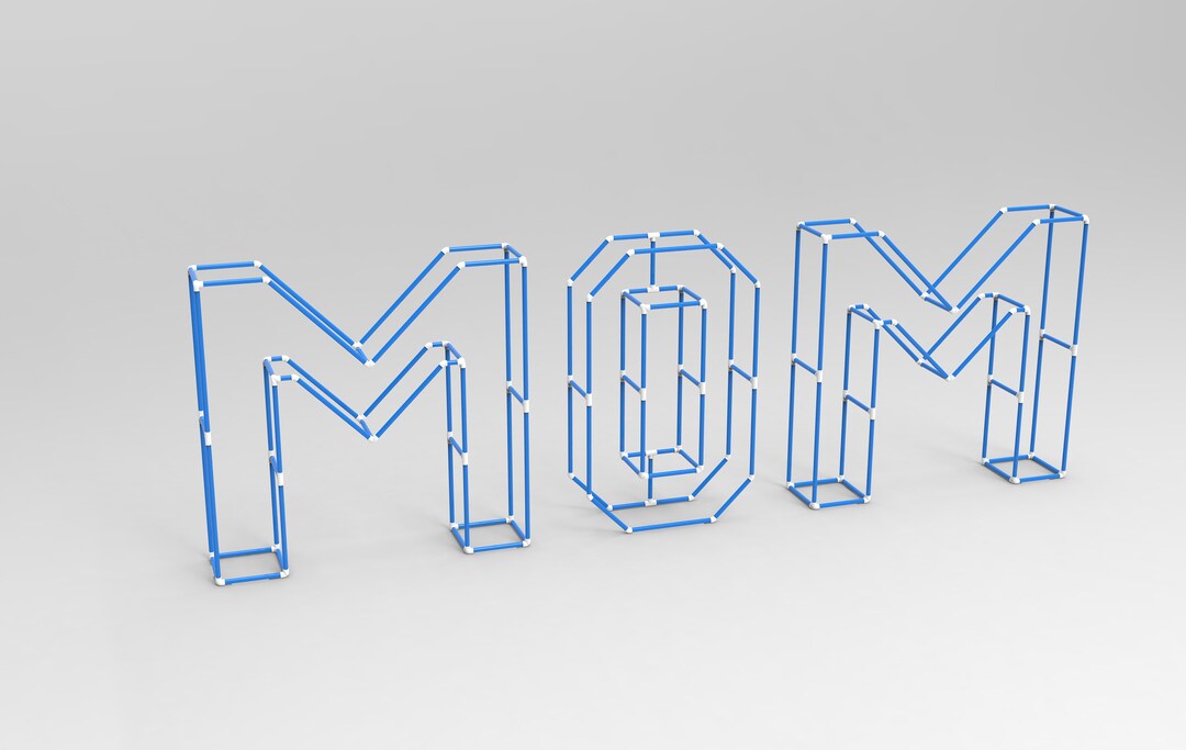 MOM PVC Geometric Mosaic Template 5ft Balloon, Geometric Number, PDF ...
