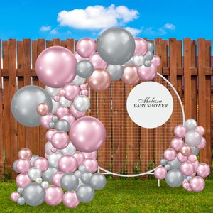 Hoop Garland Grid Baby Shower Canva Balloon Mockup | Event Mockup for ...