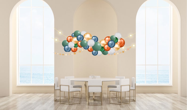 Wall Organic Balloon Garland Canva Balloon Mockup Event - Etsy