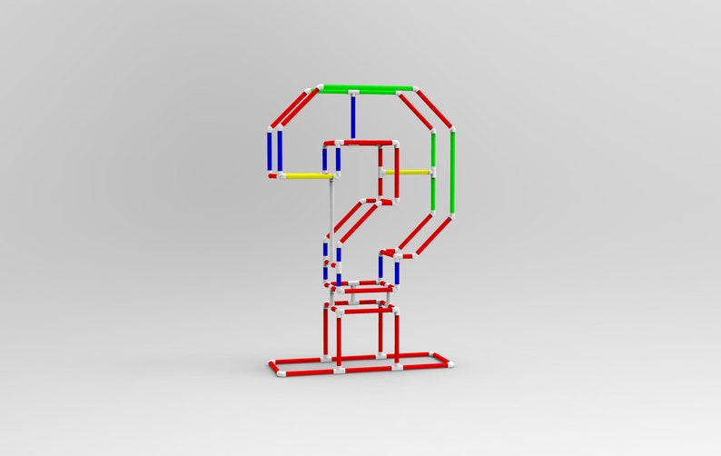 Question Mark PVC Geometric Mosaic Template 5ft Balloon | Etsy