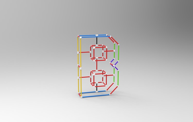 Letter B PVC Geometric Mosaic Template 5ft for Balloons, Geometric ...