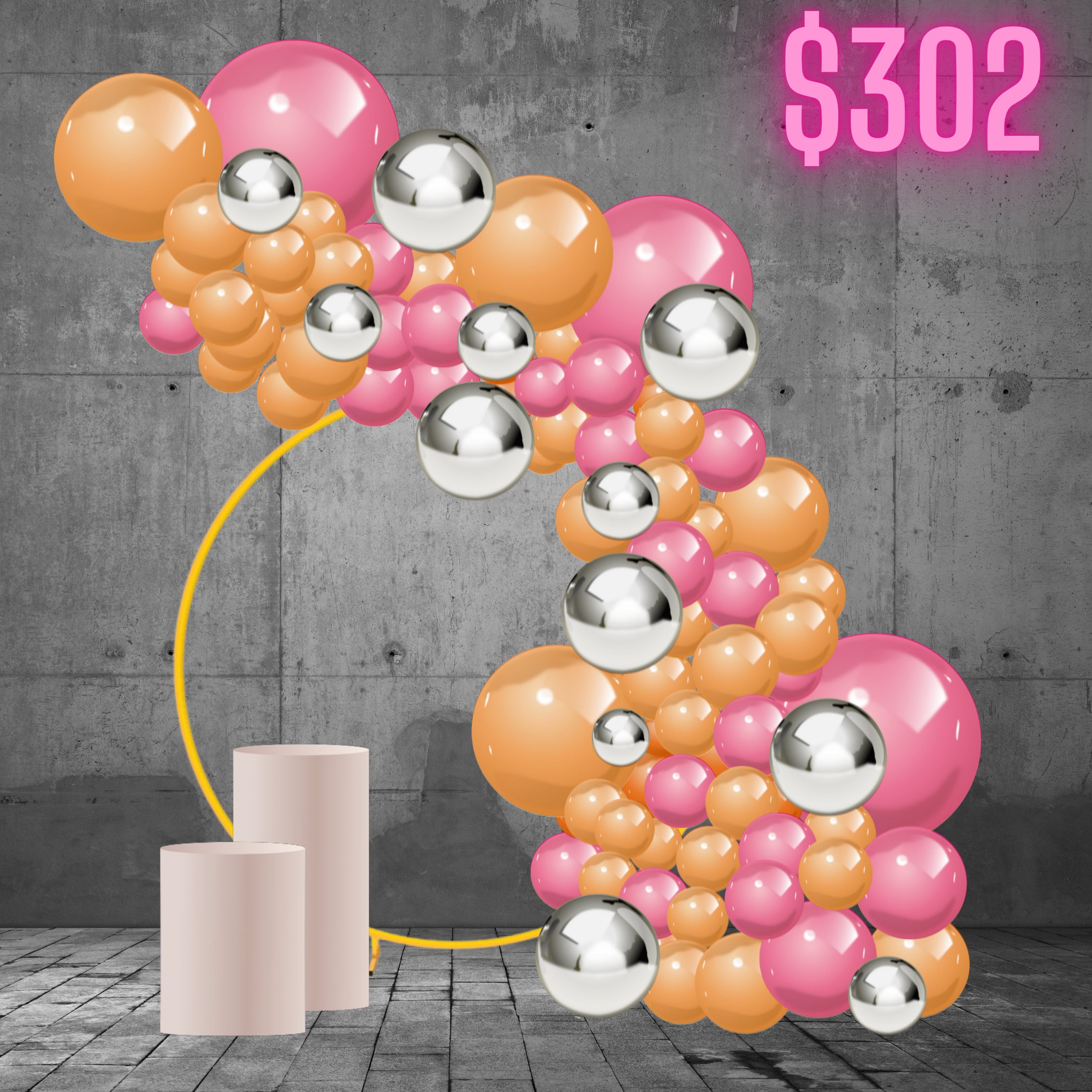 Balloon Hoop Decoration Mockup Template for Canva for - Etsy