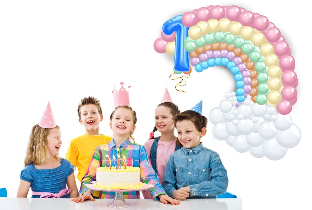 Rainbow Garland Canva Balloon Mockup | Event Mockup for Parties and ...
