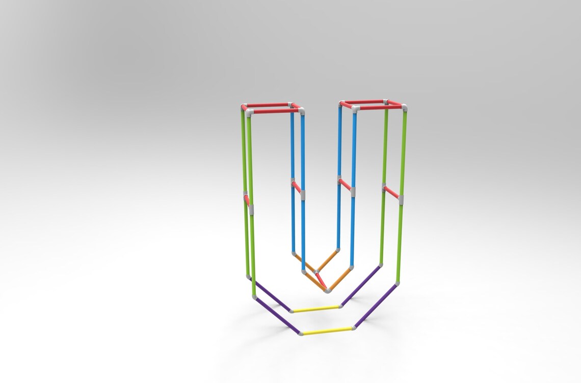 Letter V PVC Geometric Mosaic Template 5ft for Balloons - Etsy