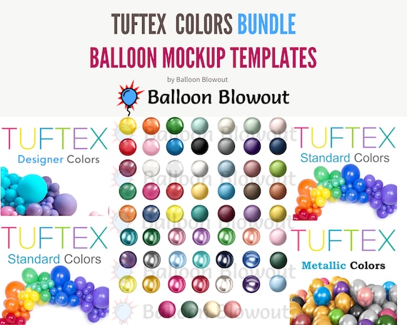 Tuftex Colors Bundle Balloon Mockup Template Images for - Etsy