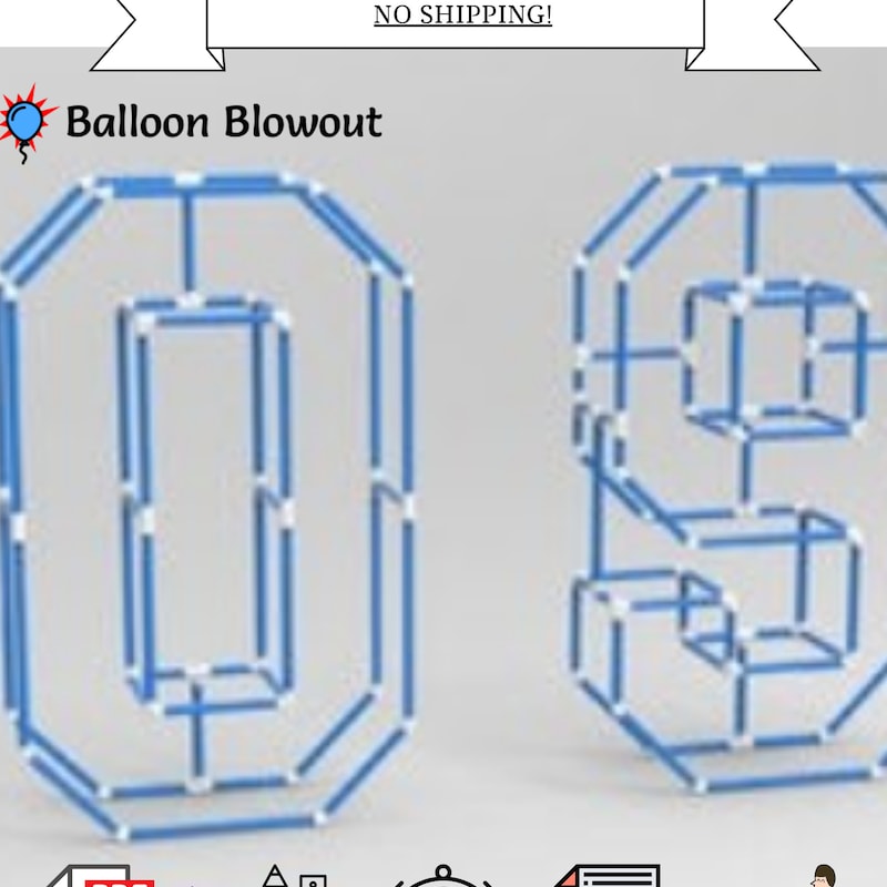 Mosaic Balloon Numbers - Etsy