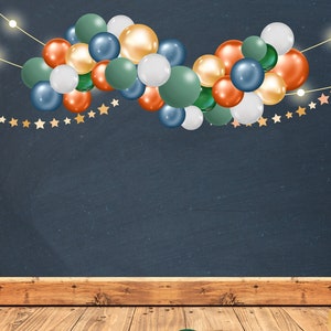 Wall Organic Balloon Garland Canva Balloon Mockup | Event Mockup for ...
