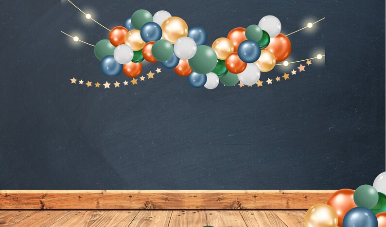 Wall Organic Balloon Garland Canva Balloon Mockup Event - Etsy
