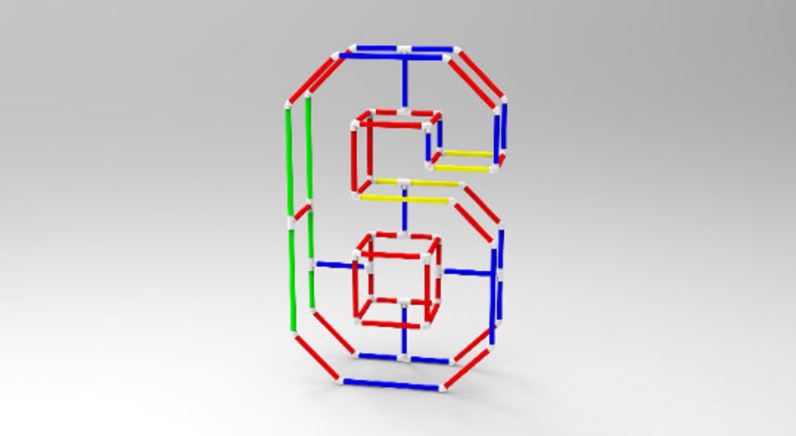 Number Six 6 PVC Geometric Mosaic Template 5ft Balloons - Etsy