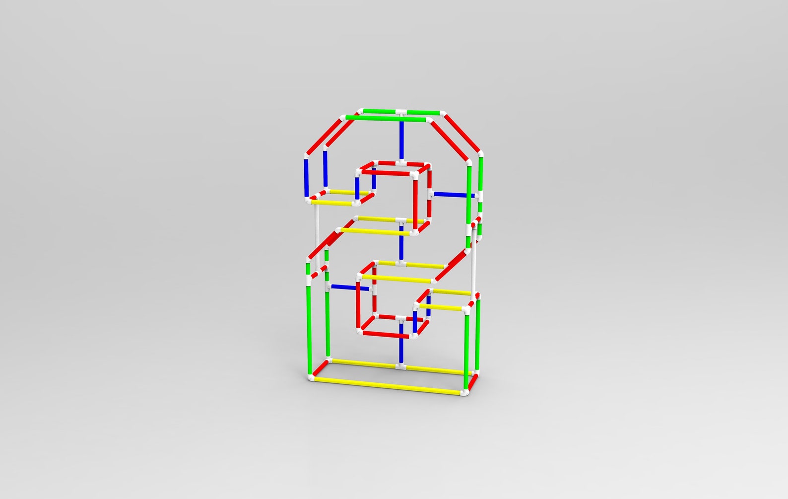 Number Two 2 PVC Geometric Mosaic Template 5ft Balloons - Etsy