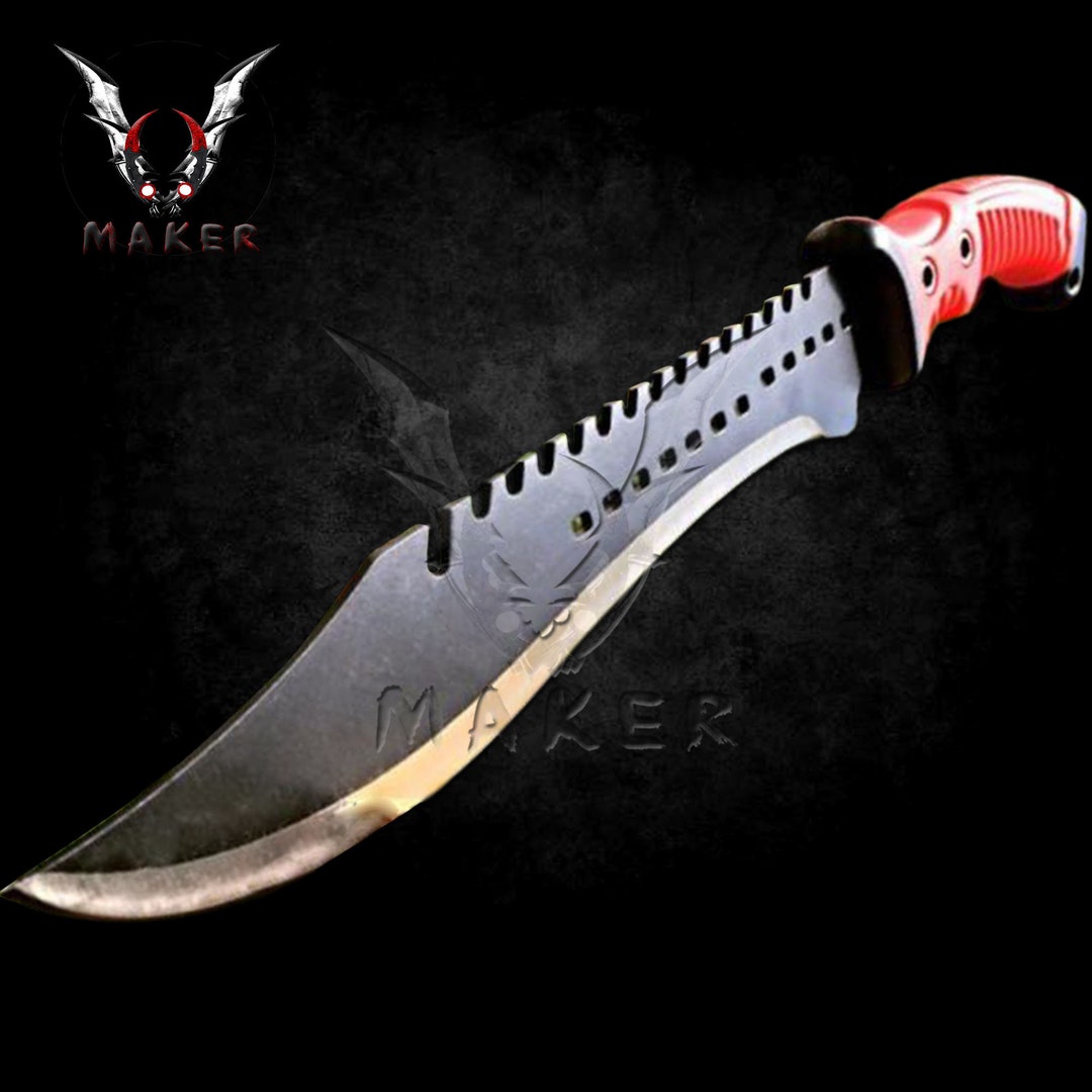 Machete Knife 16" Steel Blade Full Tang Rubber Handle for Hunting, Camping, Outdoor, Gift for ...