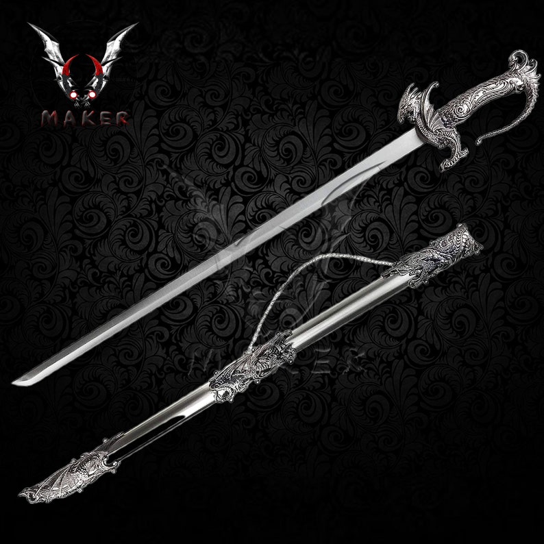 Saint George Dragon Saber Fantasy Sword 36" Dull Blade for Collections ...