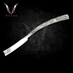 Vintage Razor Floral Mermaid Straight Blade Knife 11.5" Barber Pocket ...