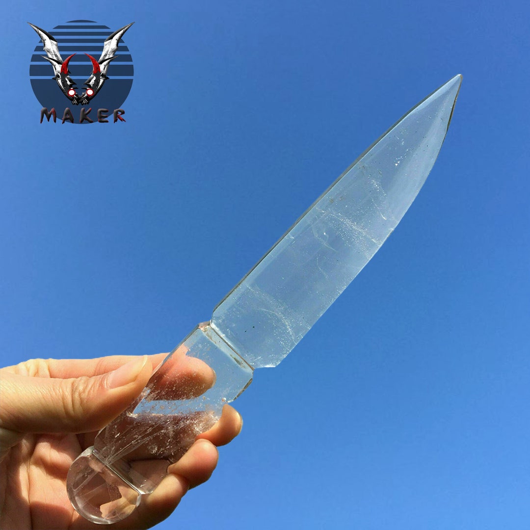 Natural Clear Quartz Knife Crystal, Wand Point Reiki Gift for Father ...