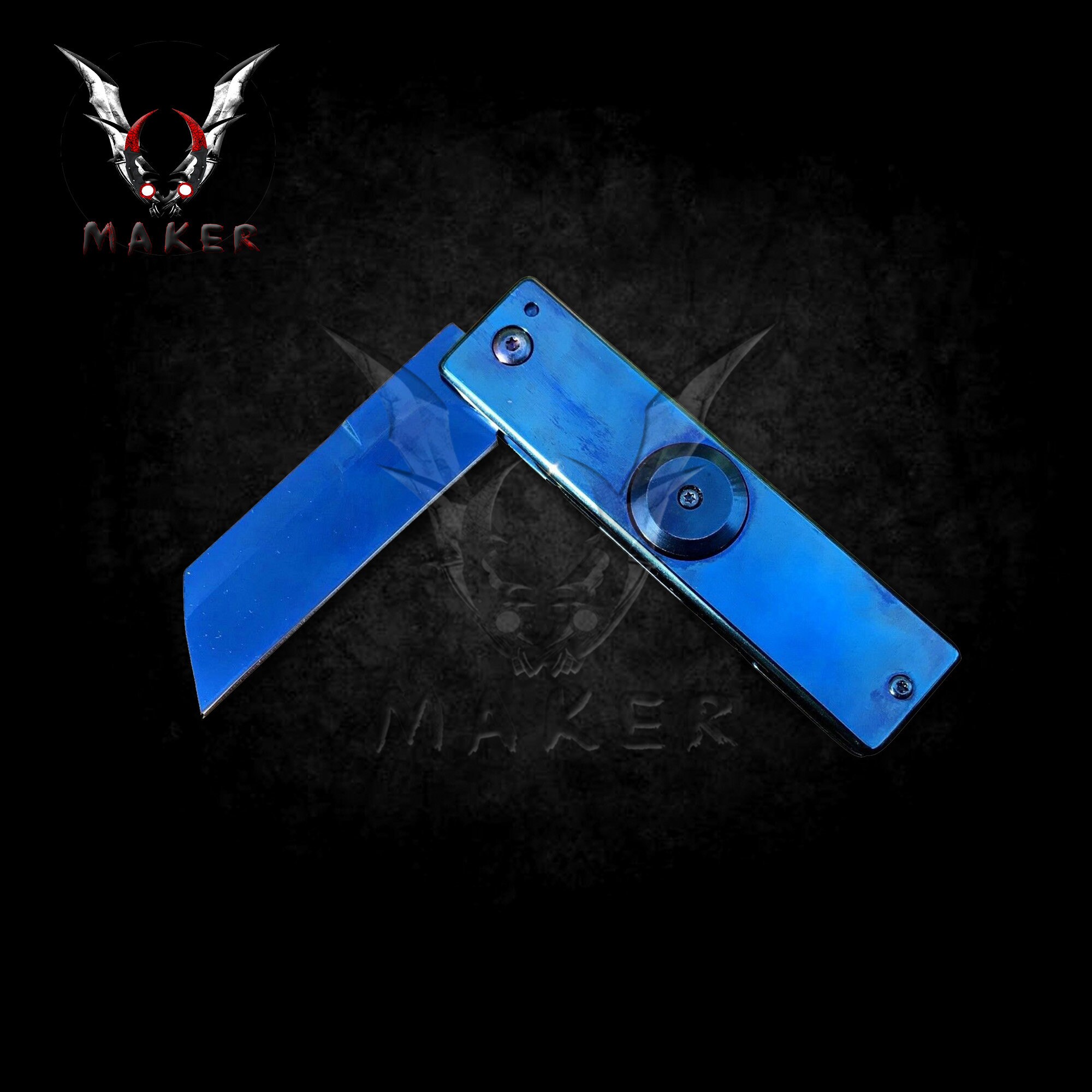 7" Black Fidget Spinner Pocket Knife Sharp Steel Blade Best Folding ...