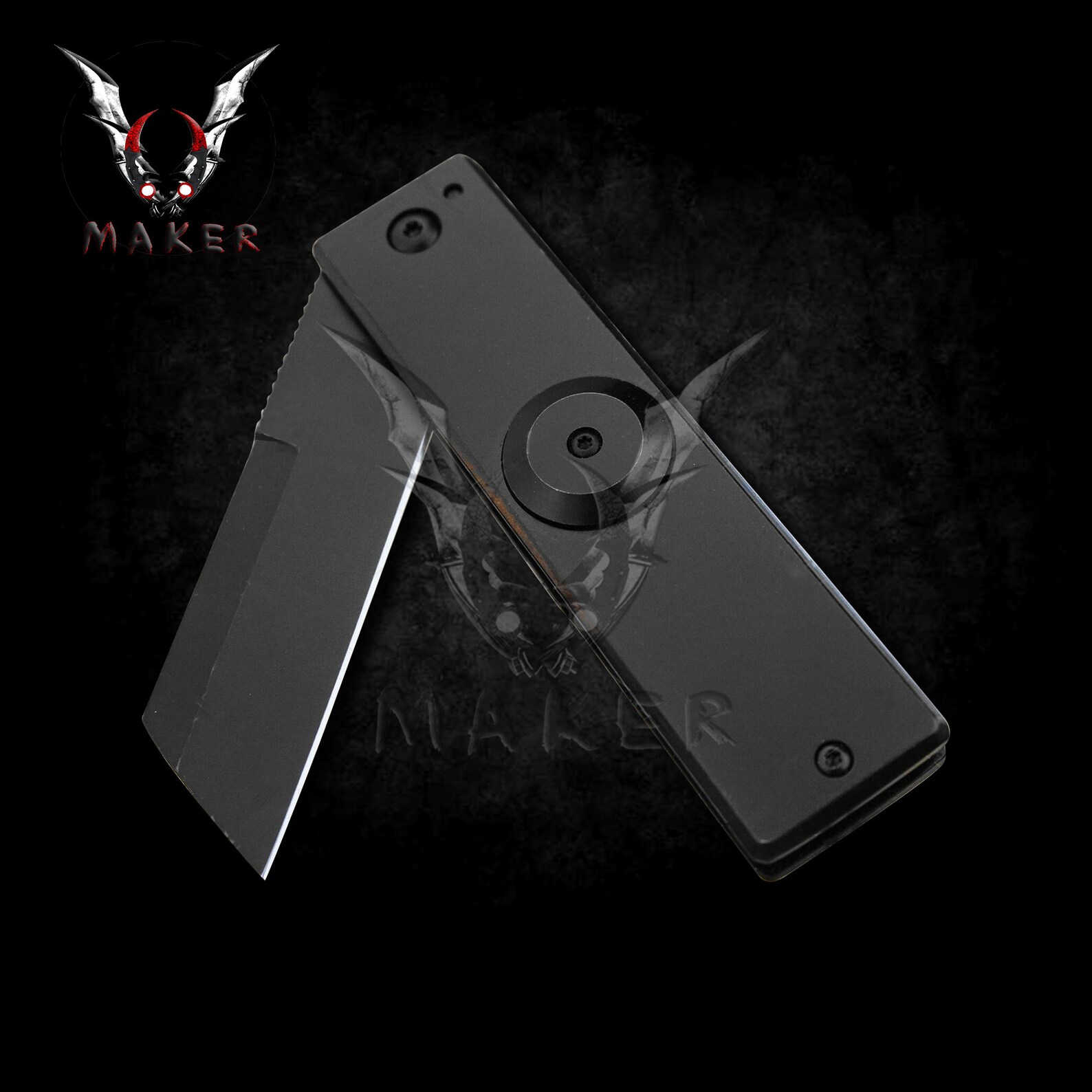 7" Black Fidget Spinner Pocket Knife Sharp Steel Blade Best Folding ...