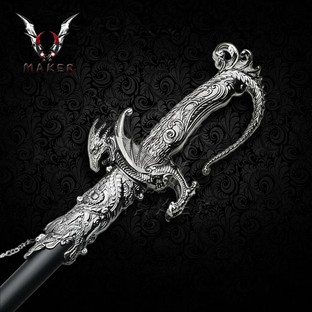 Saint George Dragon Saber Fantasy Sword 36" Dull Blade for Collections ...