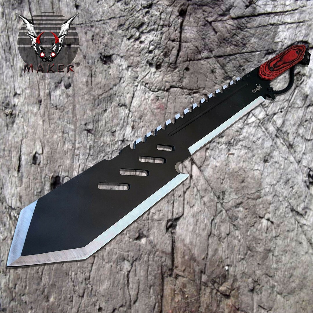 Machete Razor Knife 25.5 Steel Blade Full Tang Knife for Huting ...