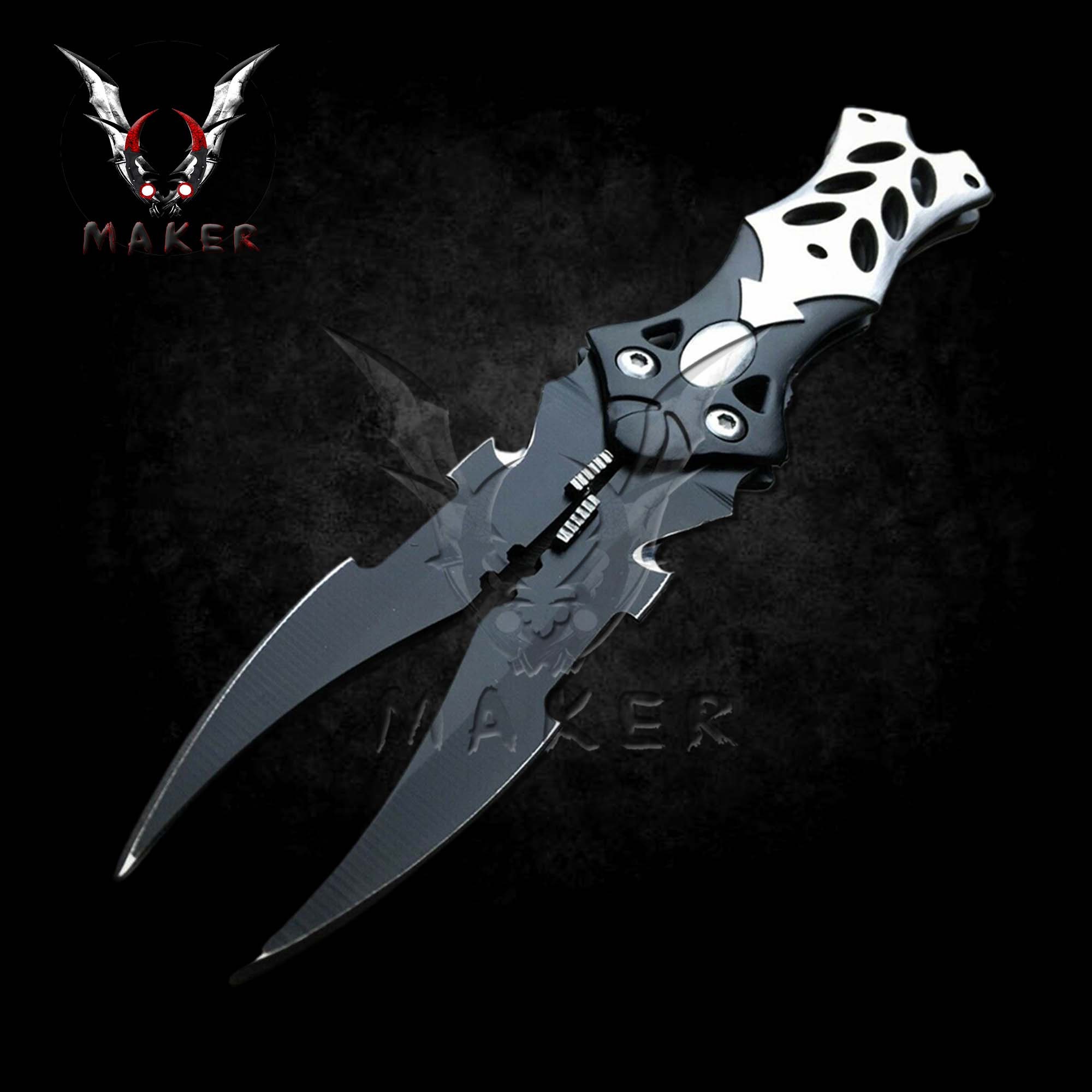 Dual Blade Fantasy Cosplay Knife 8.5 Steel Blade Best - Etsy