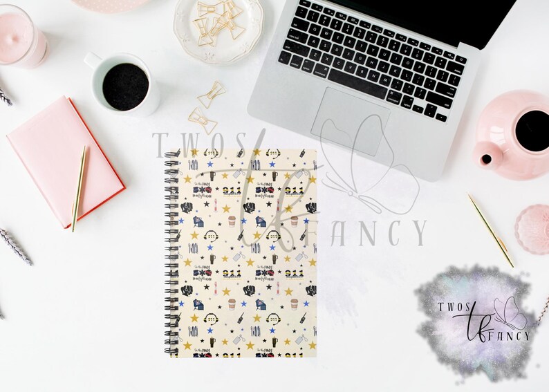 Personalized 911 Dispatcher Spiral Notebook, Thin Gold Line Design - Etsy