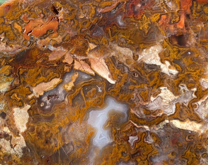 San Carlos Moss Agate Stone Rough Raw Lapidary Slab Rough Slice 200 ...