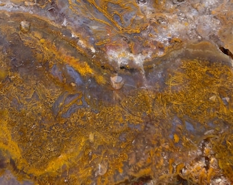 THICK Green Moss Agate Rough Slab Unpolished Lapidary Slice 291 Grams ...