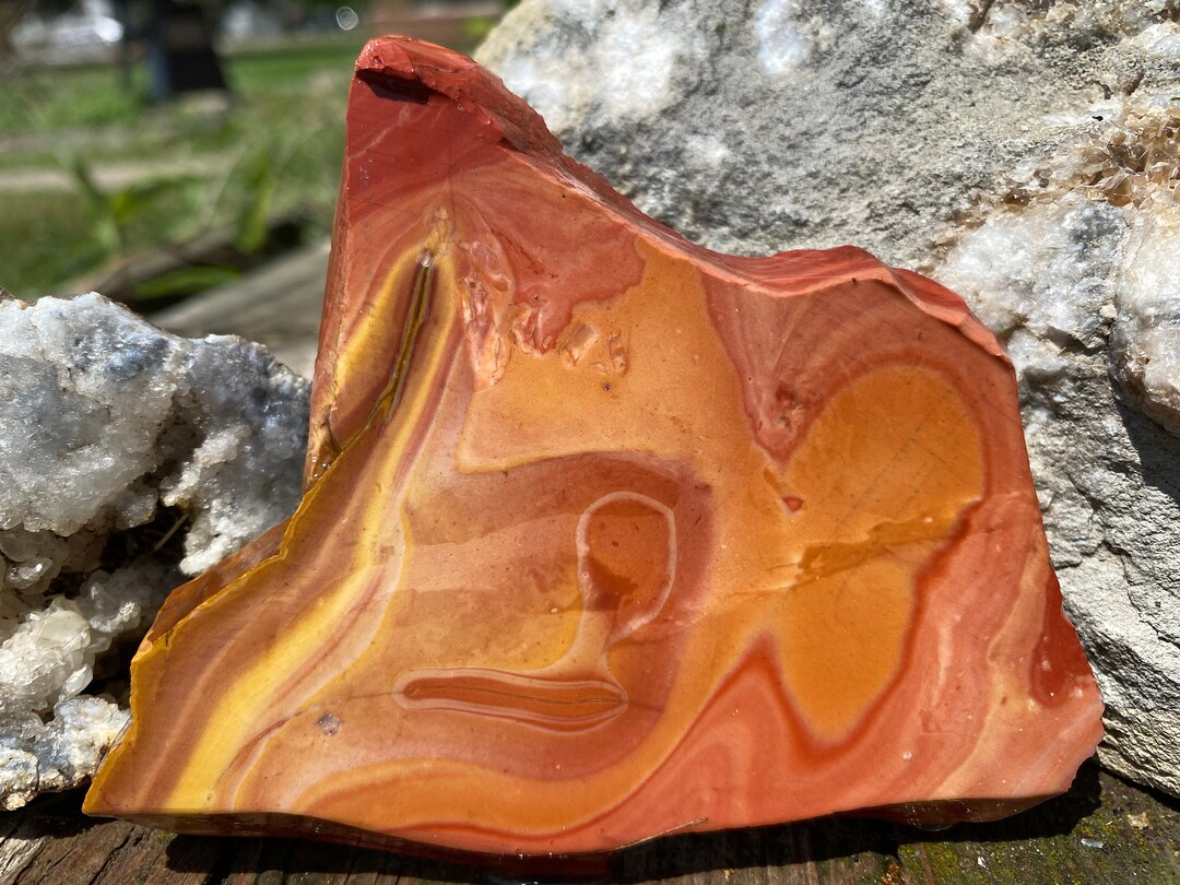 Banded Hickoryite From Durango Unpolished Lapidry Slab Rough Slice 112 ...