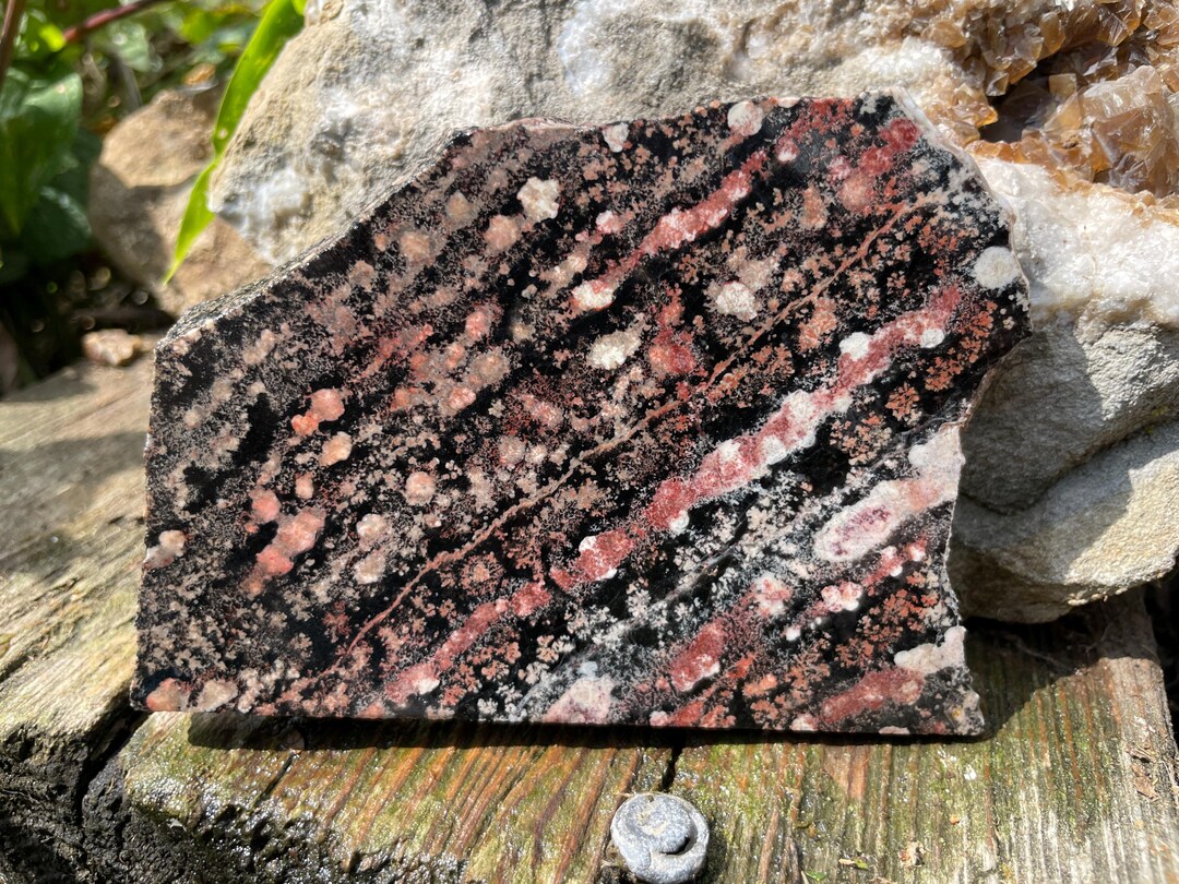 Fireworks Flower Obsidian Unpolished Lapidary Slab Rough Slice 160 ...