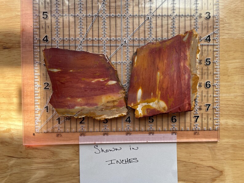 Two Pieces! Australian Mookaite Mooks Jasper Unpolished Lapidary Slab ...