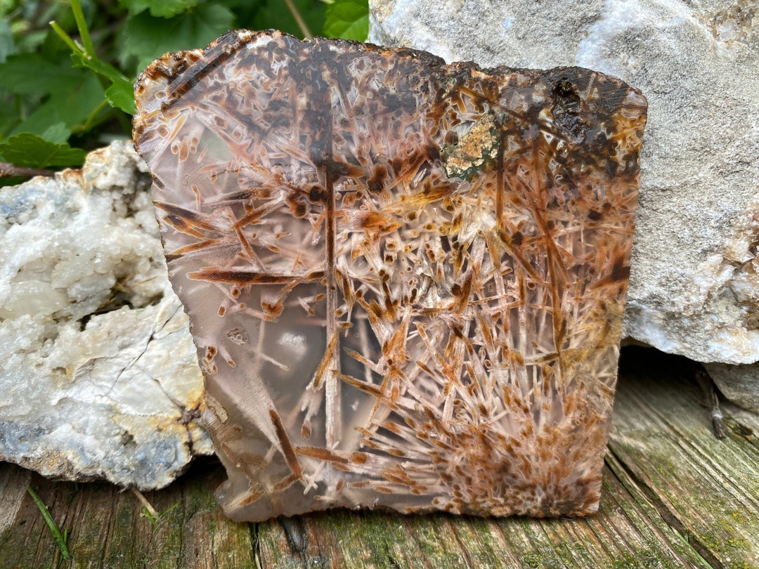 Turkish Stick Agate Slab Rough Lapidary Slice for Cabbing 114 Grams ...