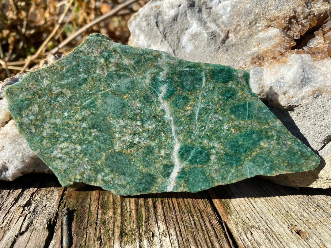 Fuchsite Unpolished Slab Raw Lapidary Rough Slice Chromium Mica 140 ...