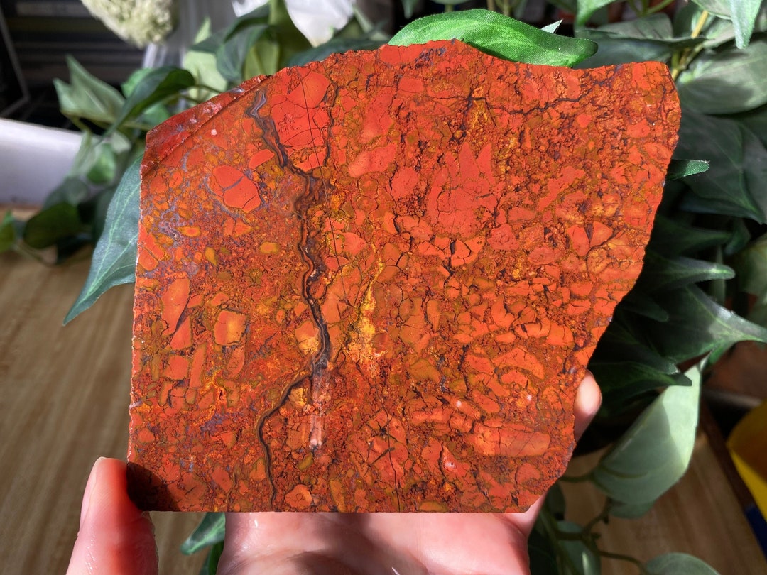 Lavic Brecciated Jasper Raw Unpolished Lapidary Slab Rough 219 Grams ...