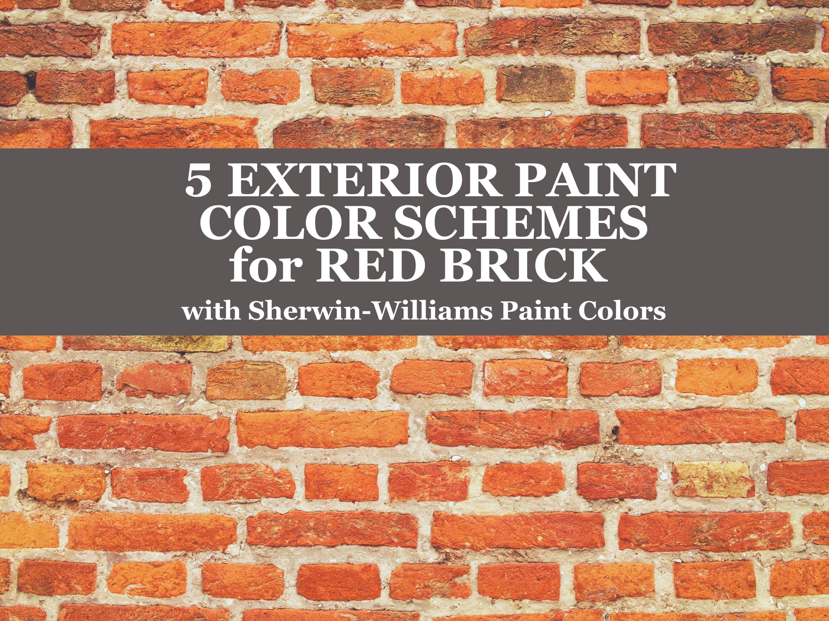 Red Brick Homes, Exterior Color Schemes, Sherwin-williams Colors - Etsy