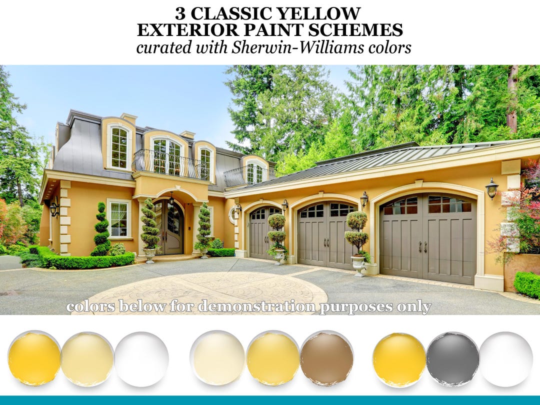Yellow Exterior Paint Schemes, Sherwin-williams Paint Colors, Home ...