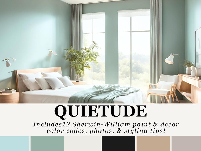 Sherwin-williams Quietude Paint Palette: 2025 Color Guide (digital ...