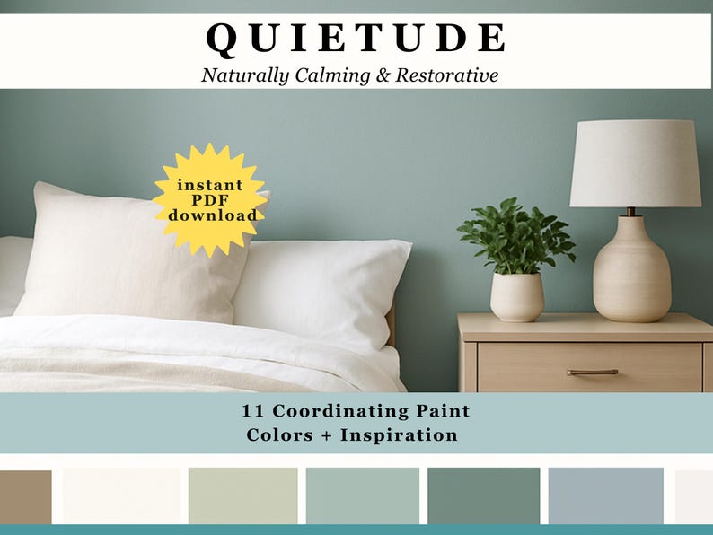 Sherwin-williams Quietude Paint Palette: 2025 Color Guide (digital ...