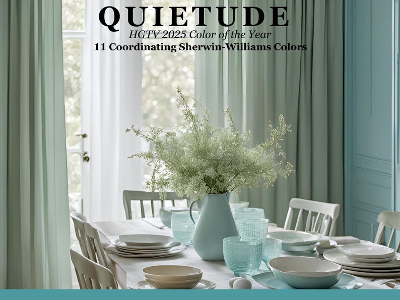 Sherwin-williams Quietude Paint Palette: 2025 Color Guide (digital ...